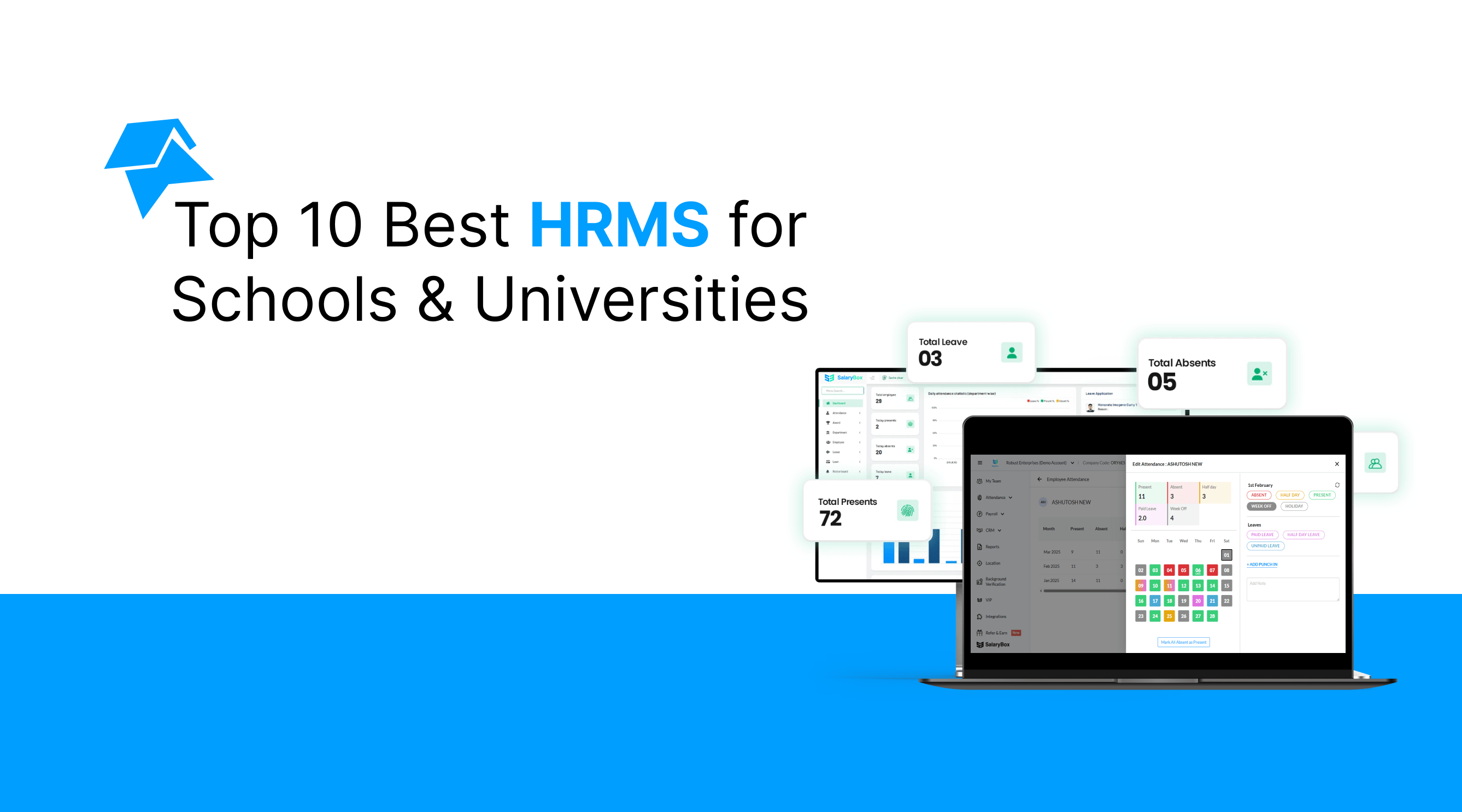 Top 10 Best HRMS for Schools & Universities in 2026 - SalaryBox